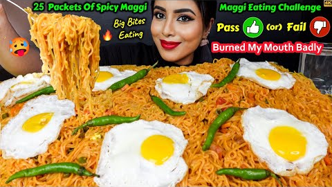 Eating 25 Packet of Spicy Maggi Noodles Eating Challenge