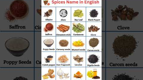 Indian spices-glossary of Indian spices name in english